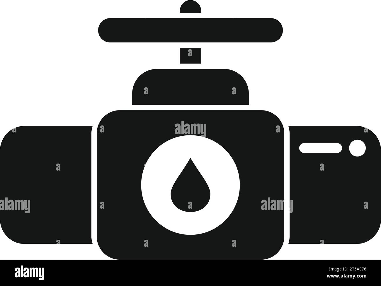 Petroleum tap pipe icon simple vector. Fuel energy station. Metal ...
