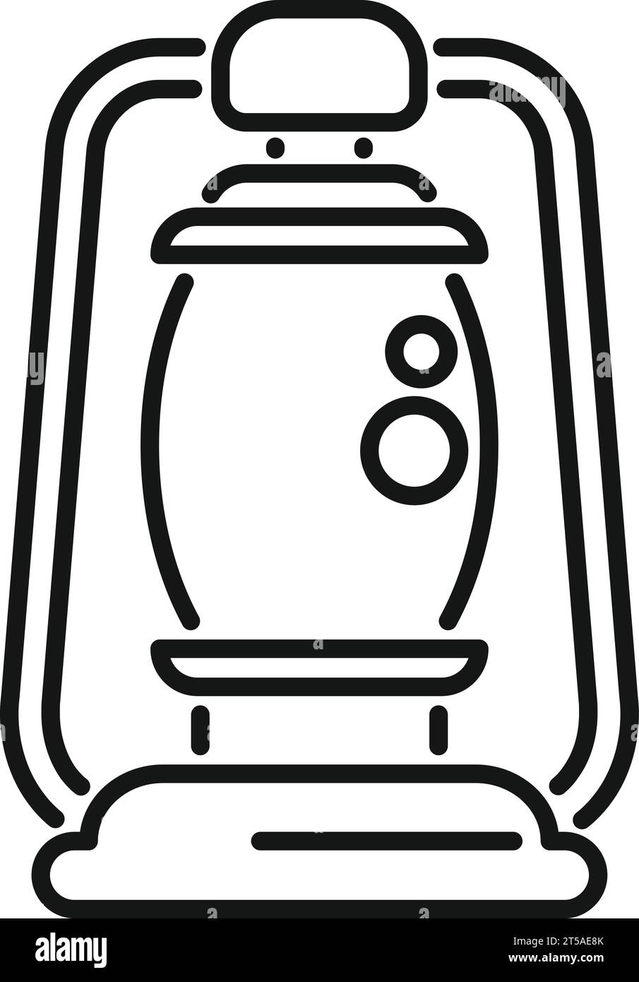 Miner kerosene lamp icon outline vector. Fuel heater tank. Metal oil ...