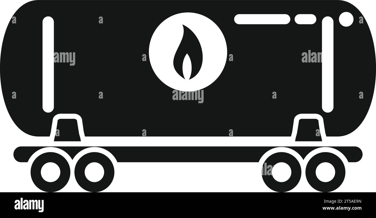 Wagon kerosene tank icon simple vector. Chemical container energy. Camp ...