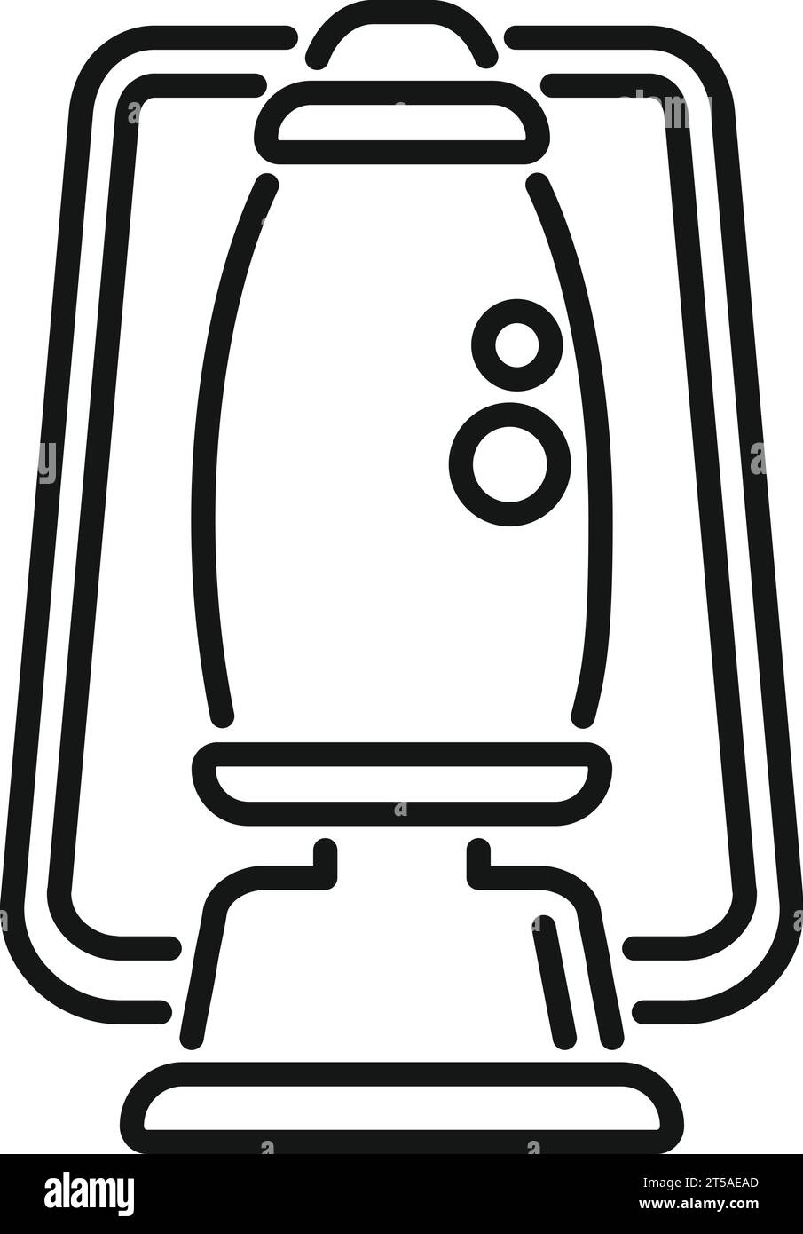 Hiking or camping kerosene lamp icon outline vector. Handle miner light ...