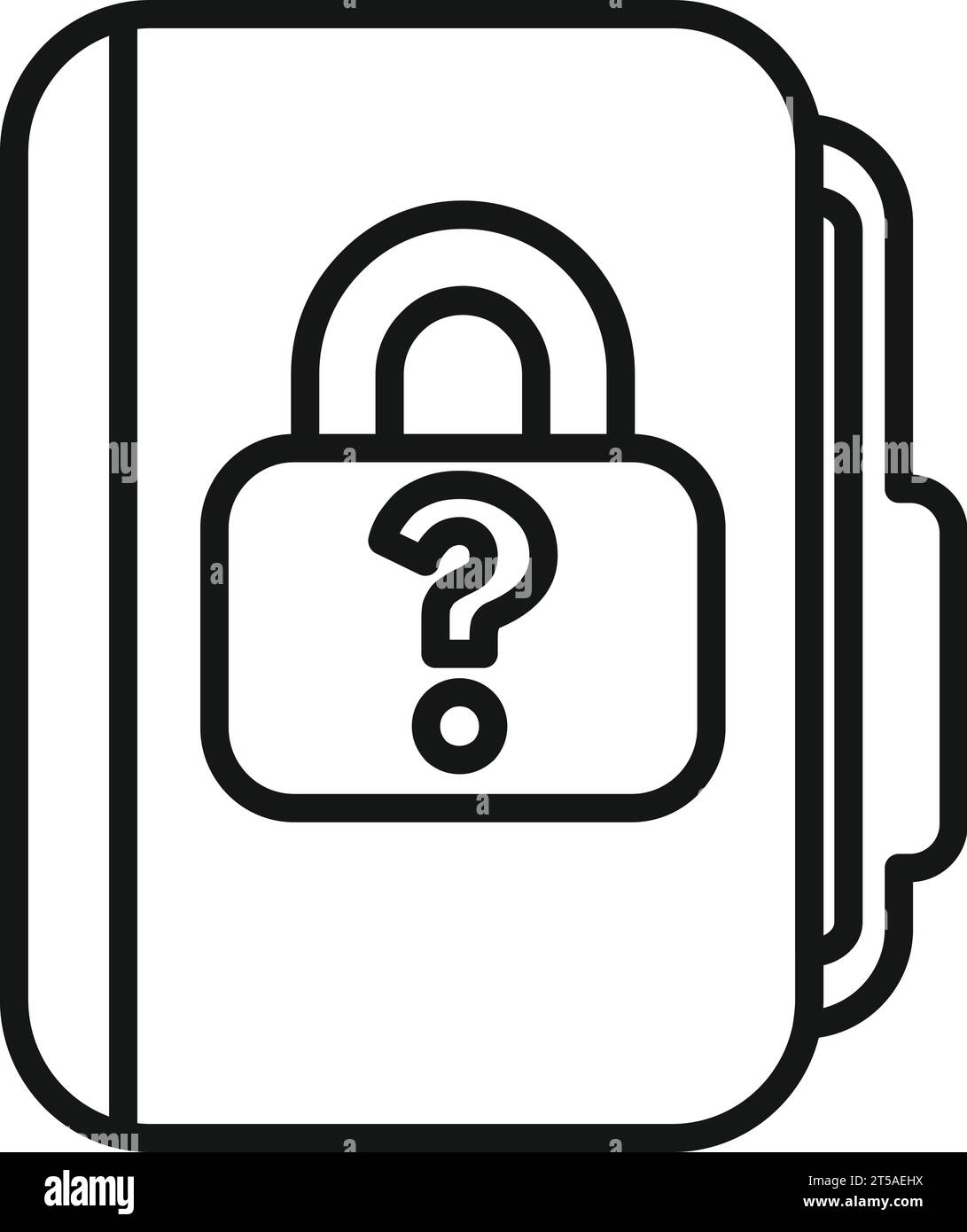 Lock incognito folder icon outline vector. Agent head. Hidden person ...