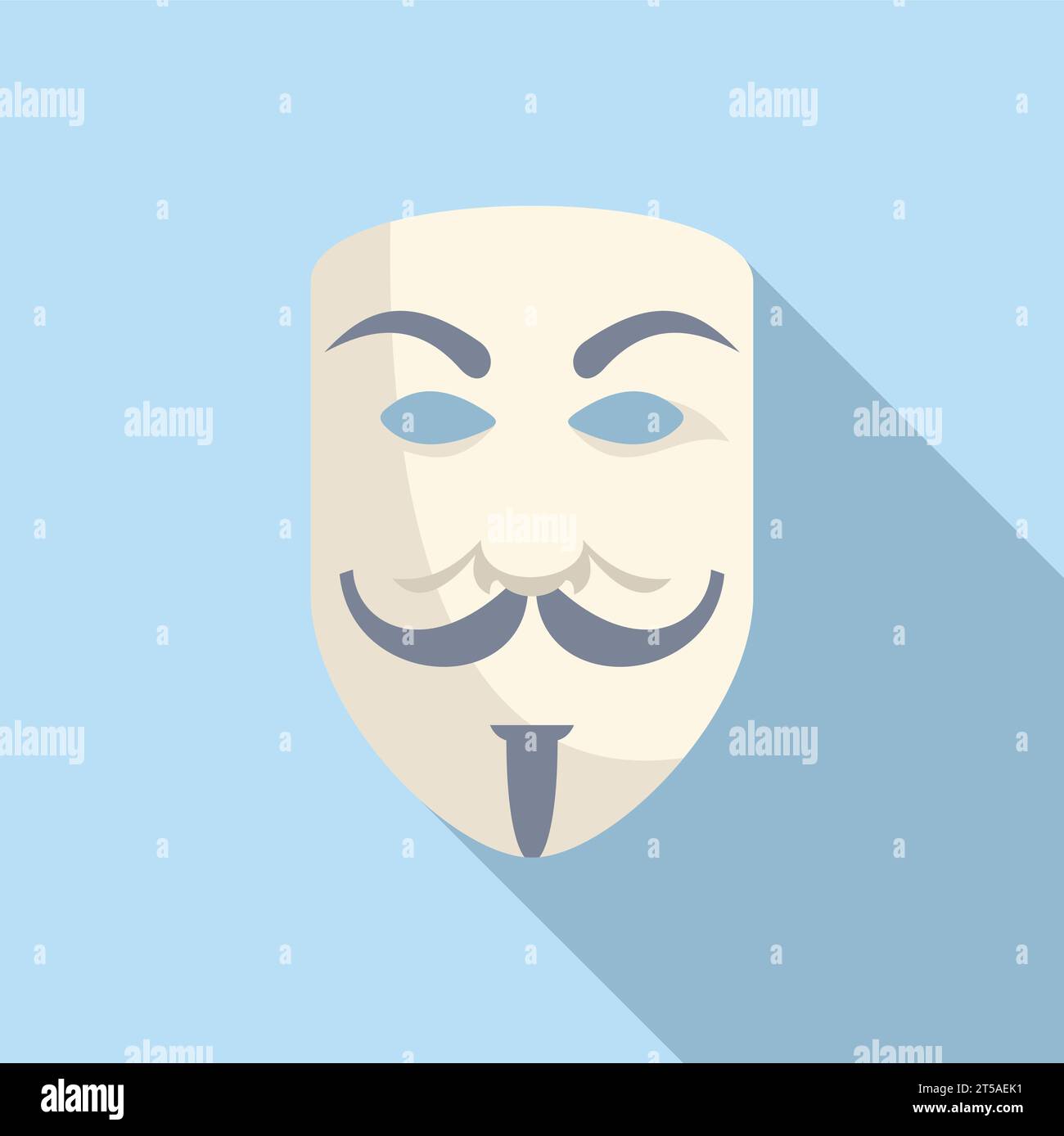 Anonymous mask icon flat vector. Avatar face. Person user agent Stock ...
