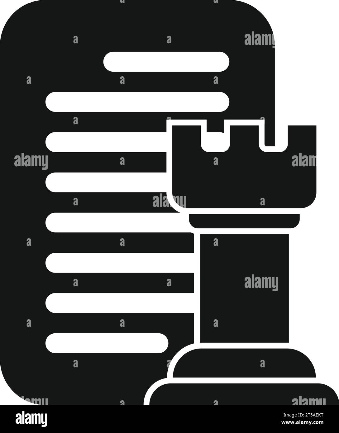 Realization chess tower icon simple vector. Balance training. Success ...