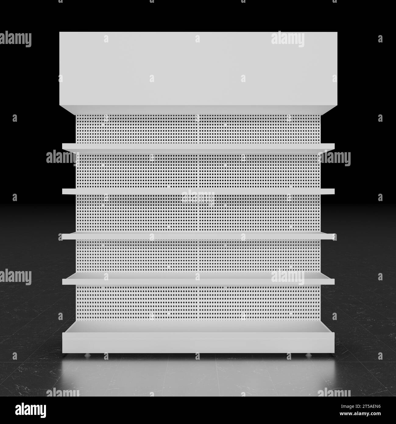 Supermarket Product Display Gondola Shelf 3D Illustration Stock Photo ...