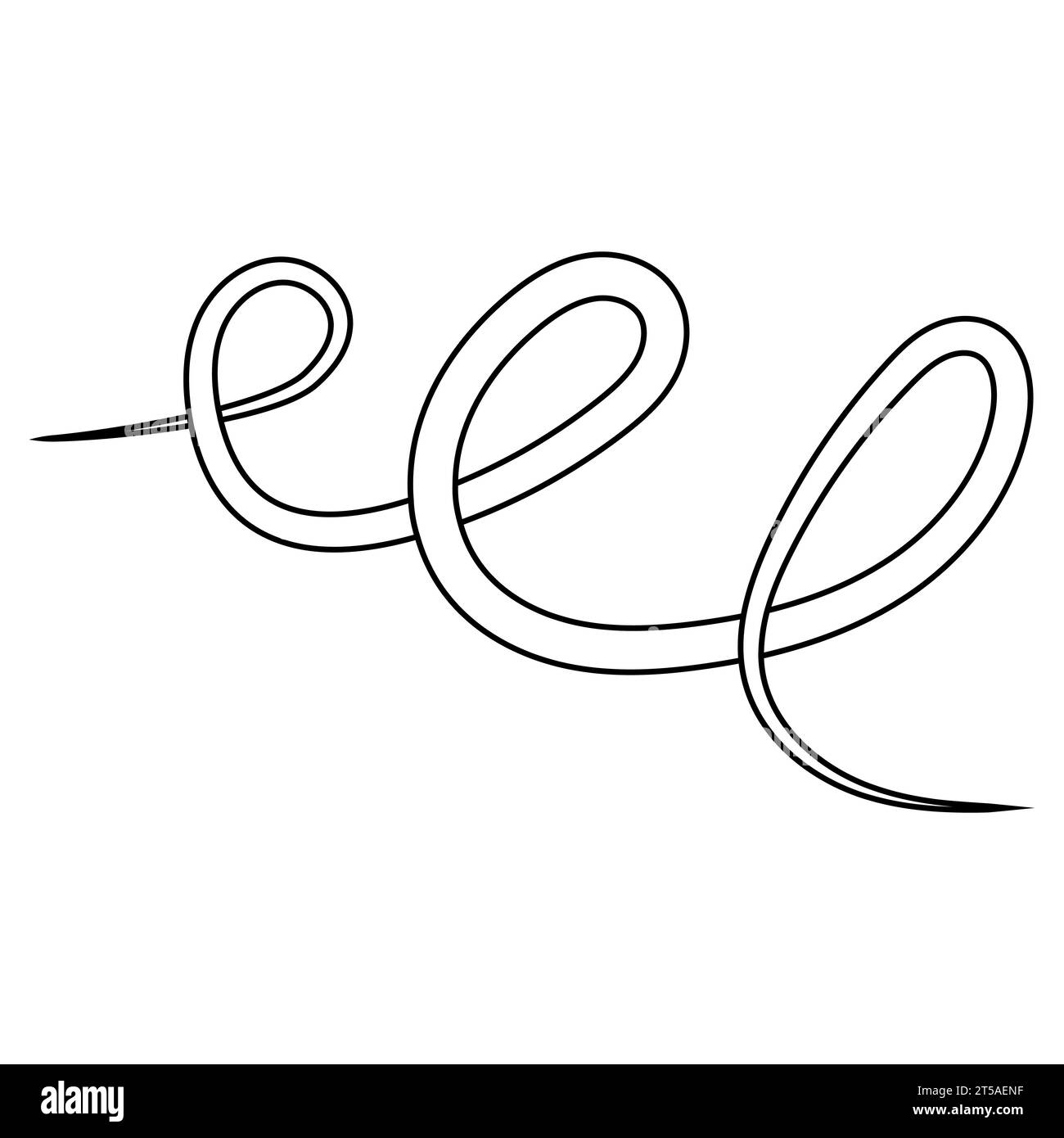 Spiral doodle outlines, pen painting, scribble painting identity ...