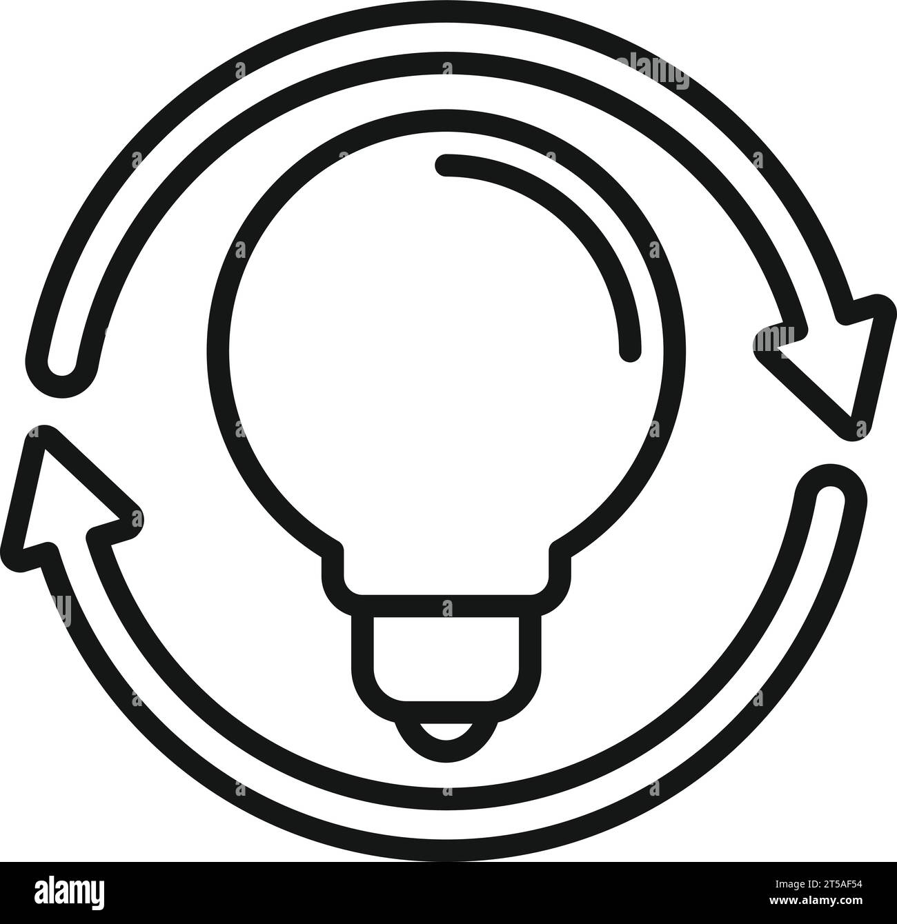New bulb idea realization icon outline vector. Business vision ...