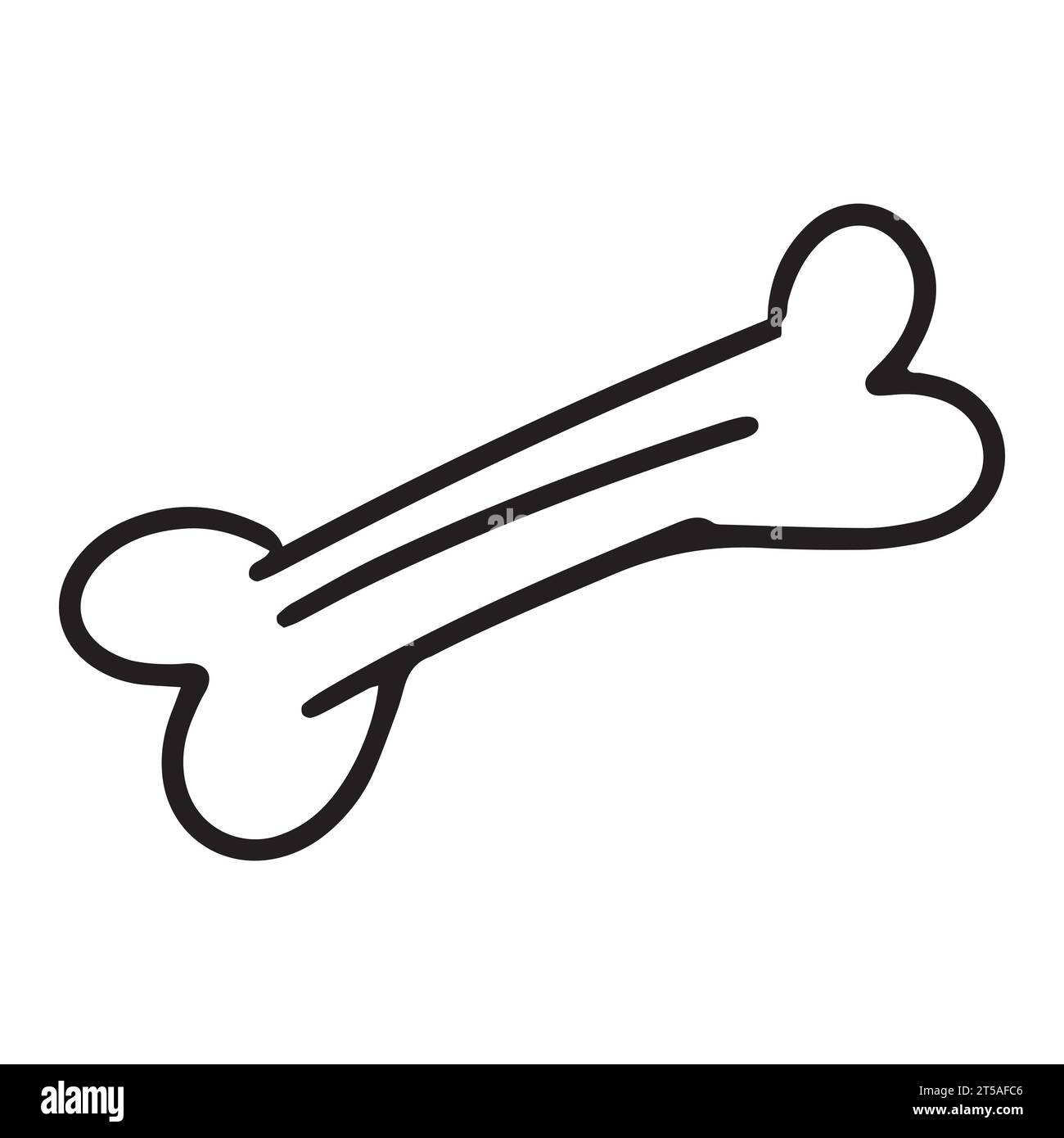 Cute dog doodle bone Black and White Stock Photos & Images - Alamy