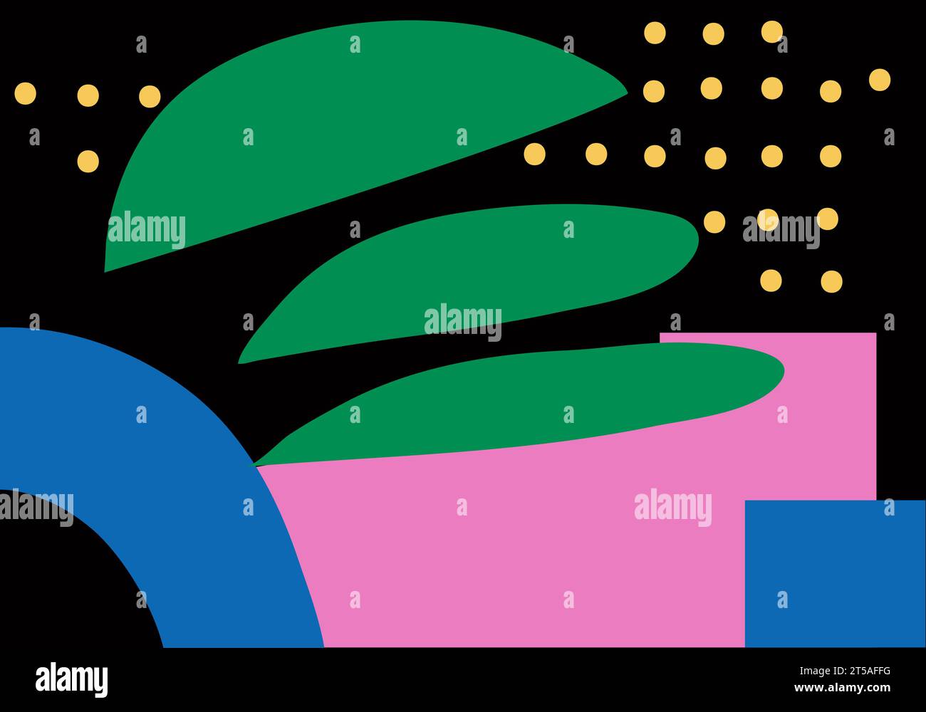 Naive abstract vector background with colorful geometric shapes. Contemporary art design in ...