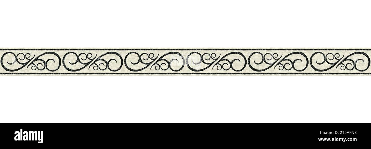 Horizontal border mosaic tiles, vector pattern Stock Vector Image & Art ...