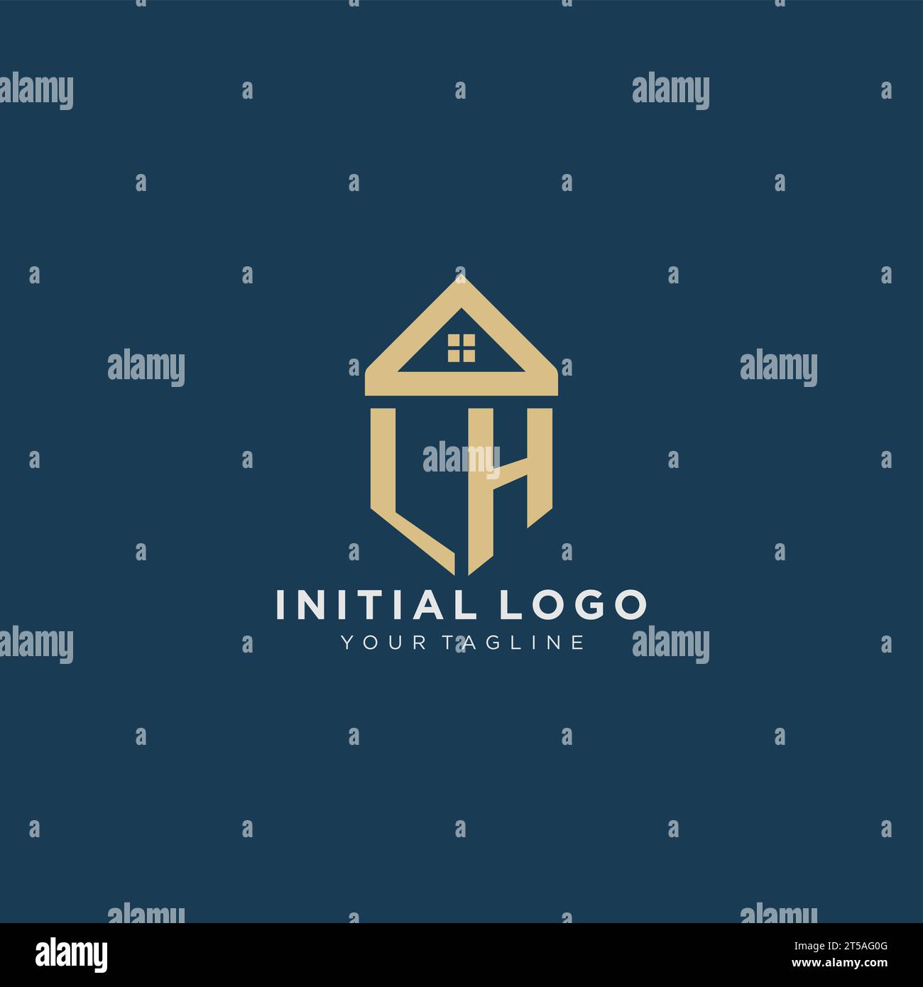 Letter lh logo hi-res stock photography and images - Alamy