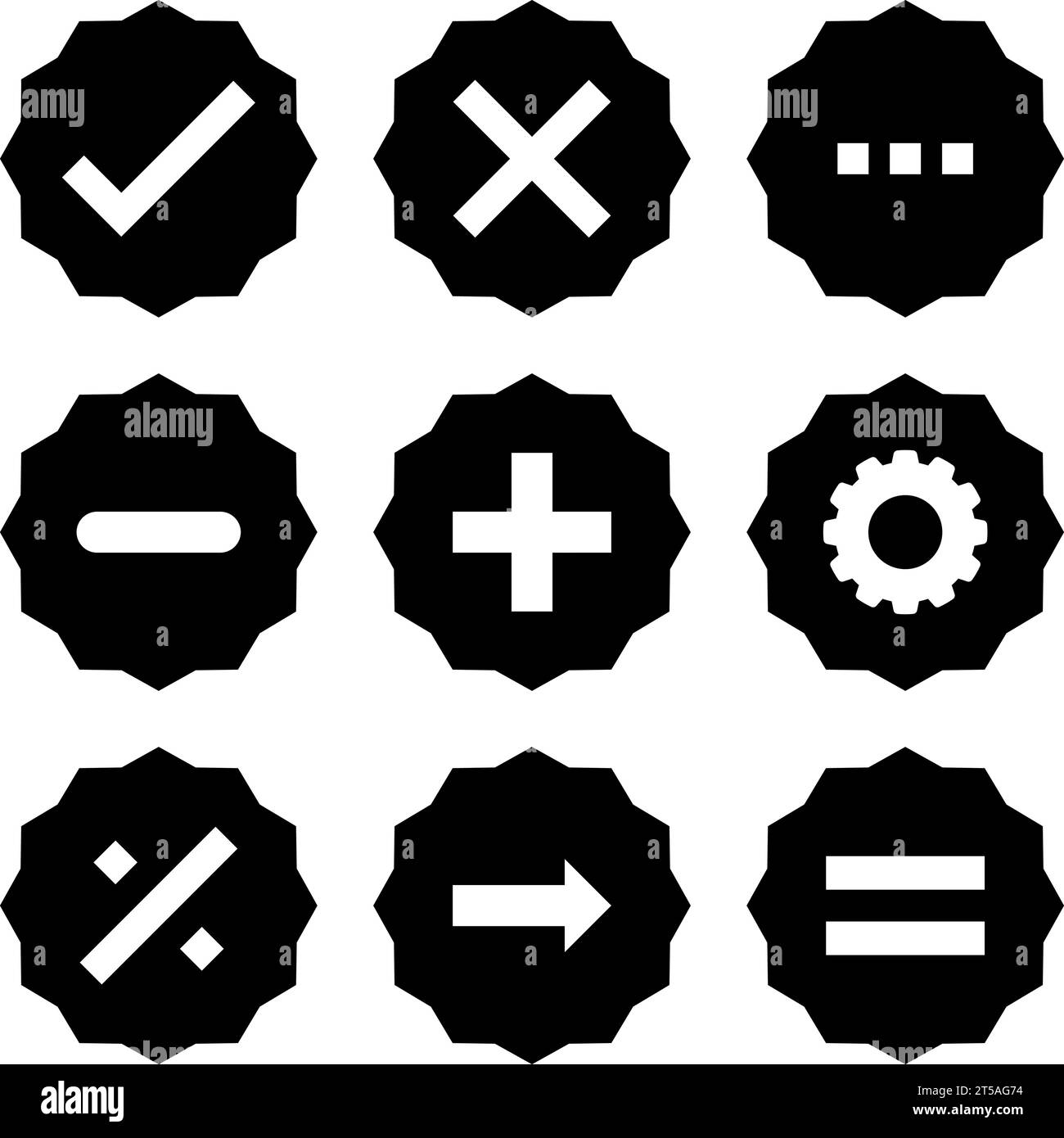 graphic illustrated Mathematics right wrong plus divide arrow icon set ...