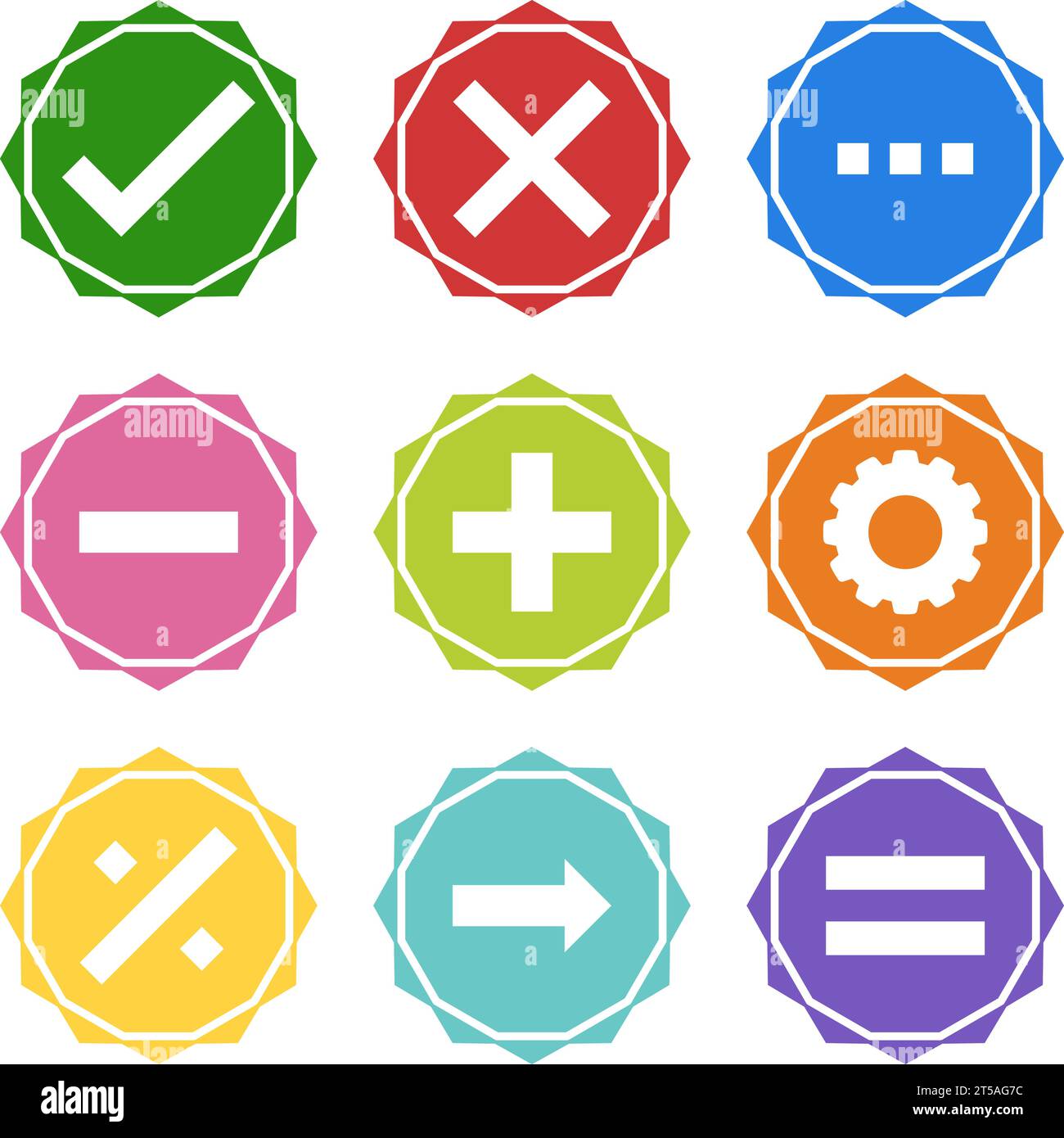 graphic illustrated Mathematics right wrong correct customize zigzag ...