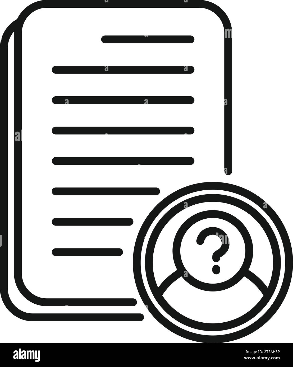 Anonymous paper document icon outline vector. Mark person user. People ...