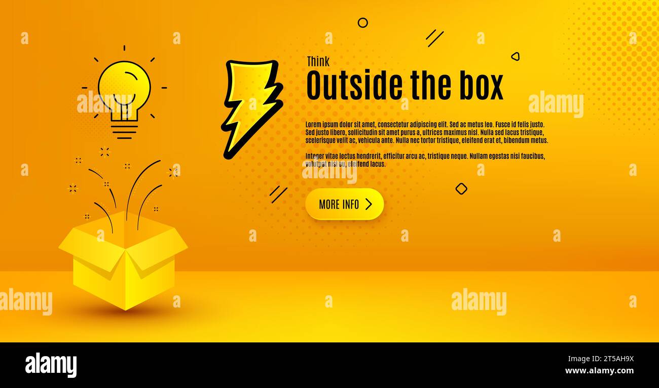 Light bulb vector background. Idea lamp light with thunderbolt icon ...