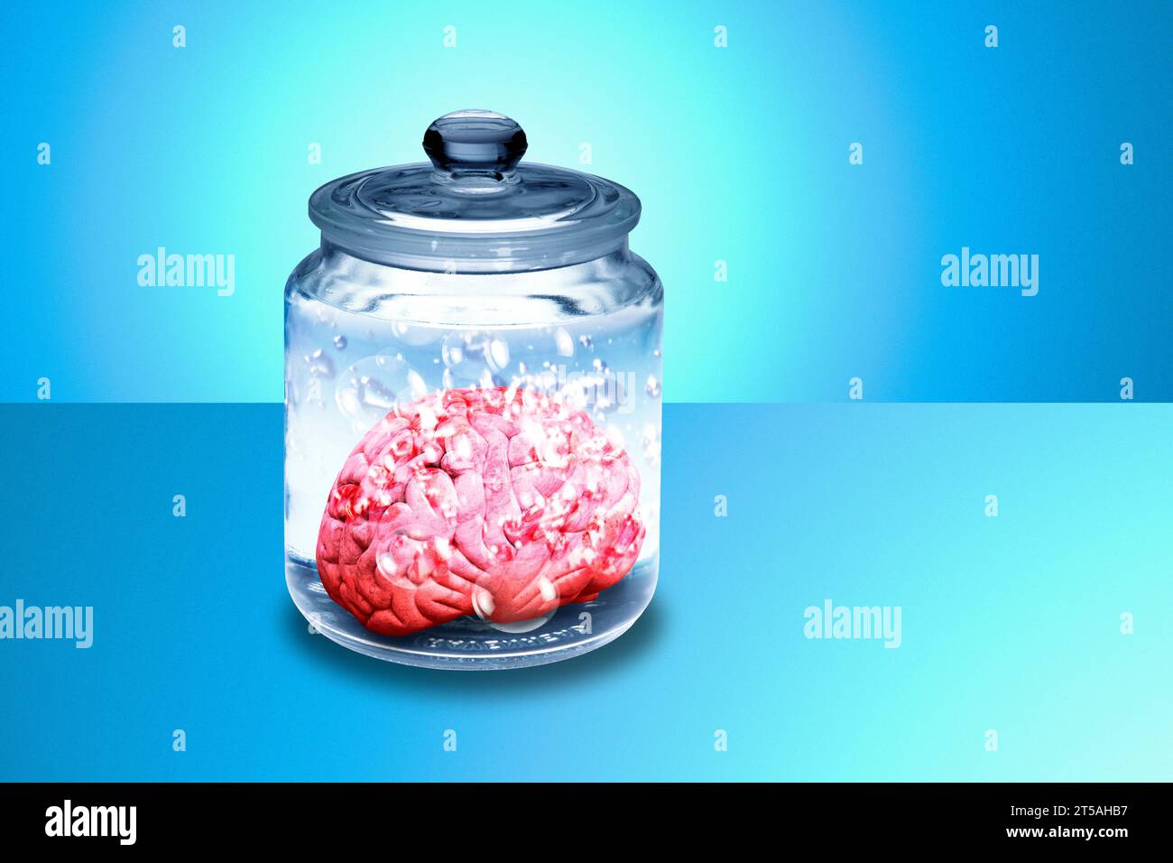 Human brain in glass jar, illustration Stock Photo - Alamy