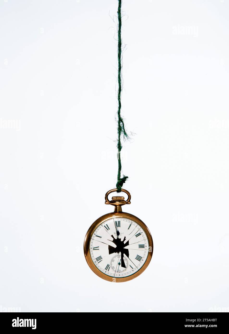Pocket watch with broken display Stock Photo - Alamy