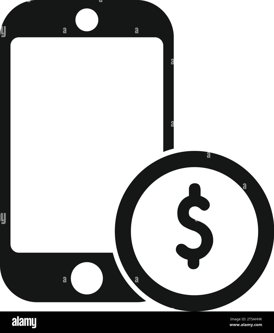 Smartphone money app icon simple vector. Card atm credit. Business ...
