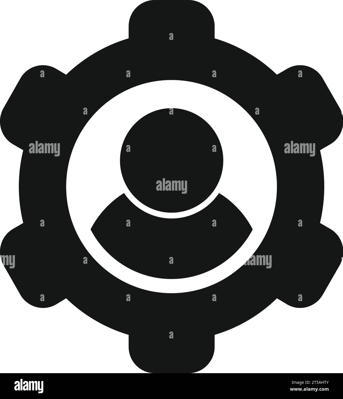 Gear personal success icon simple vector. Balance human. Motivation ...
