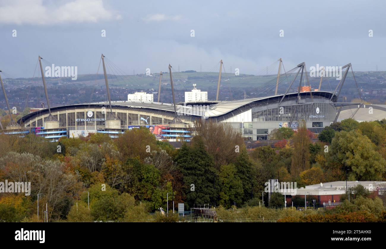 Manchester, UK november, 2023, Etihad Stadium, Manchester, home to ...