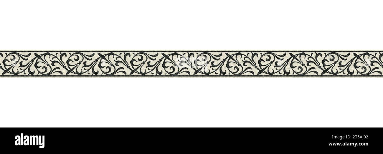 Horizontal border mosaic tiles, vector pattern Stock Vector Image & Art ...