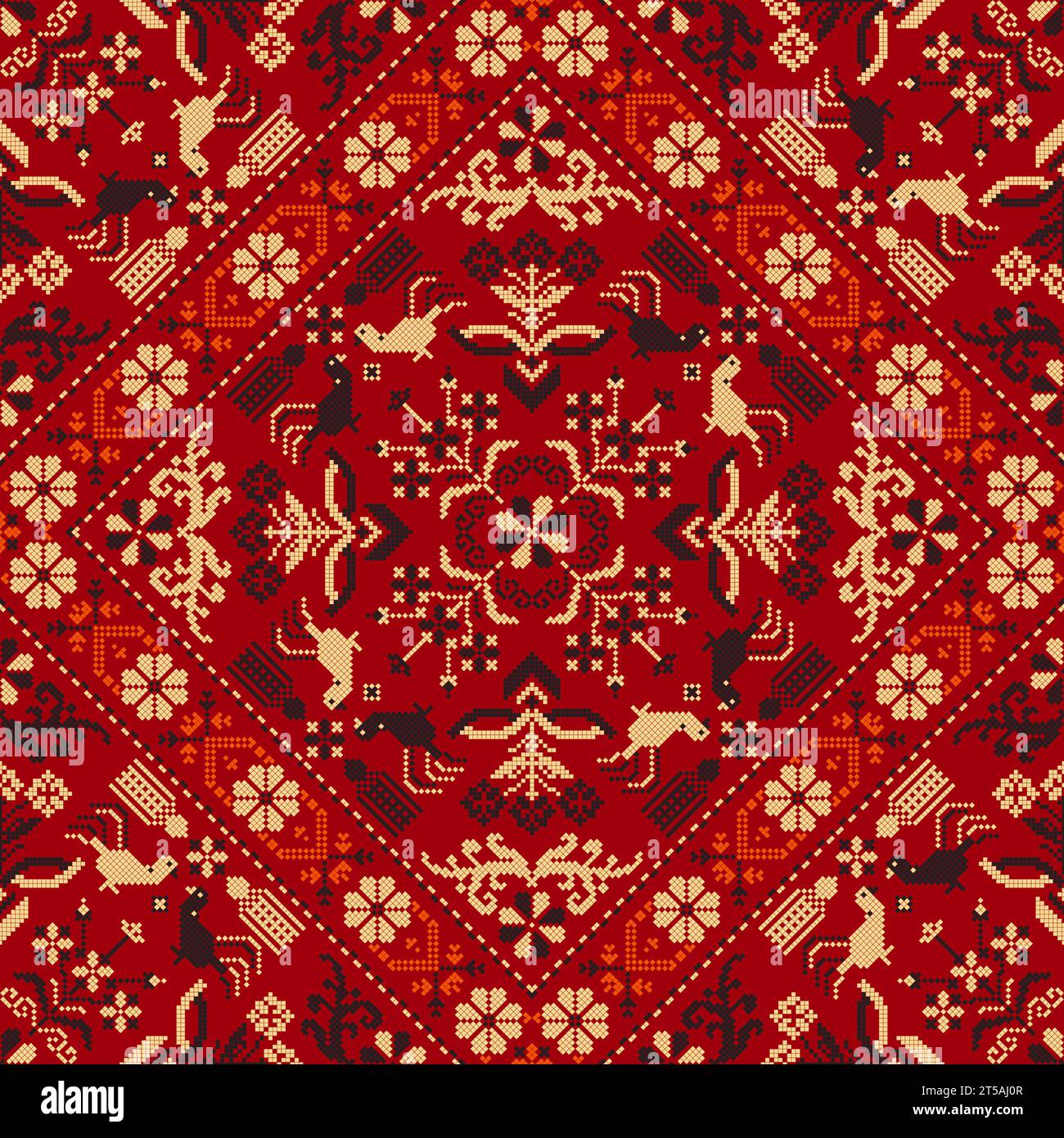 Traditional Polish embroidery vector pattern Stock Vector Image & Art ...