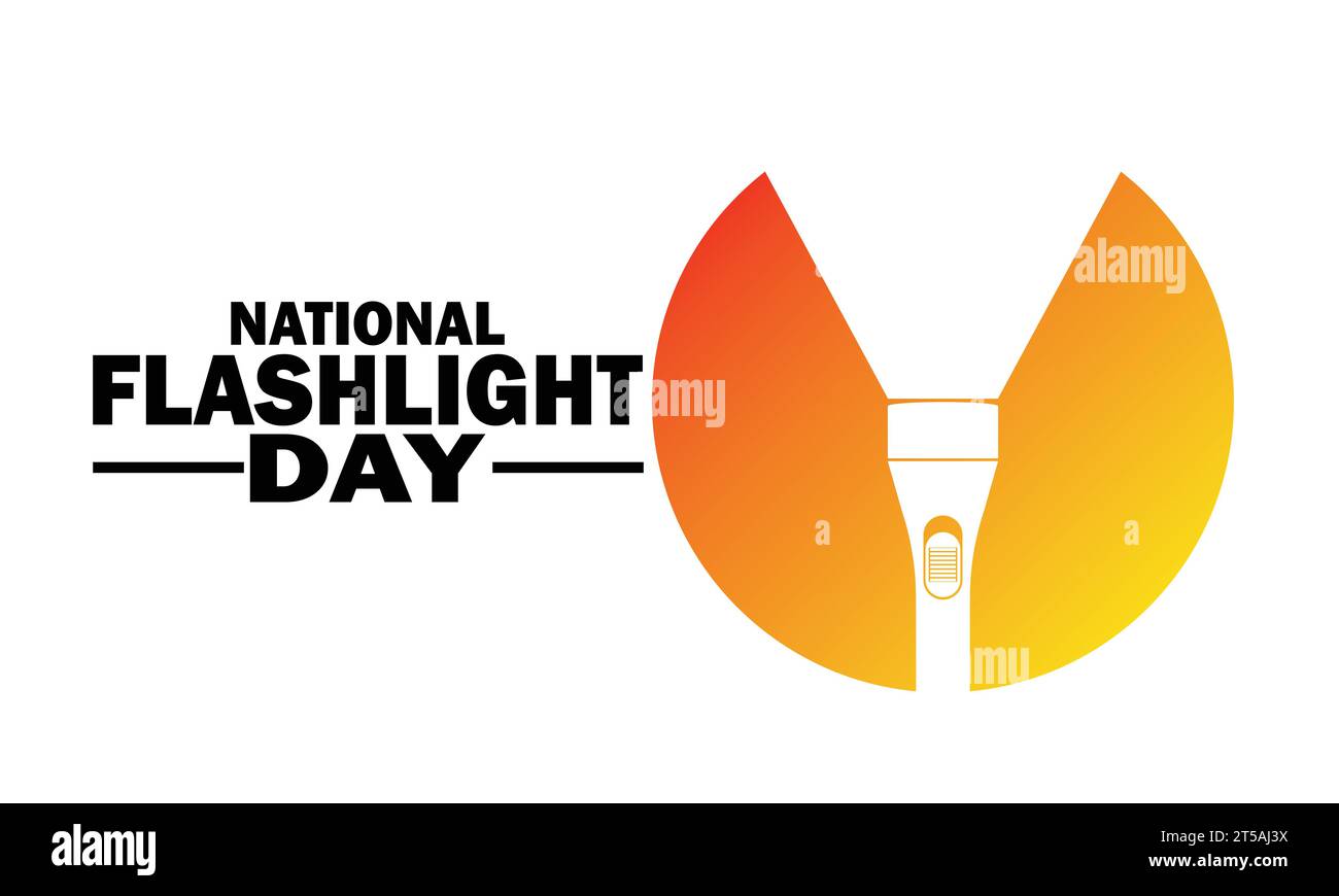 National Flashlight Day vector illustration. Suitable for greeting card ...