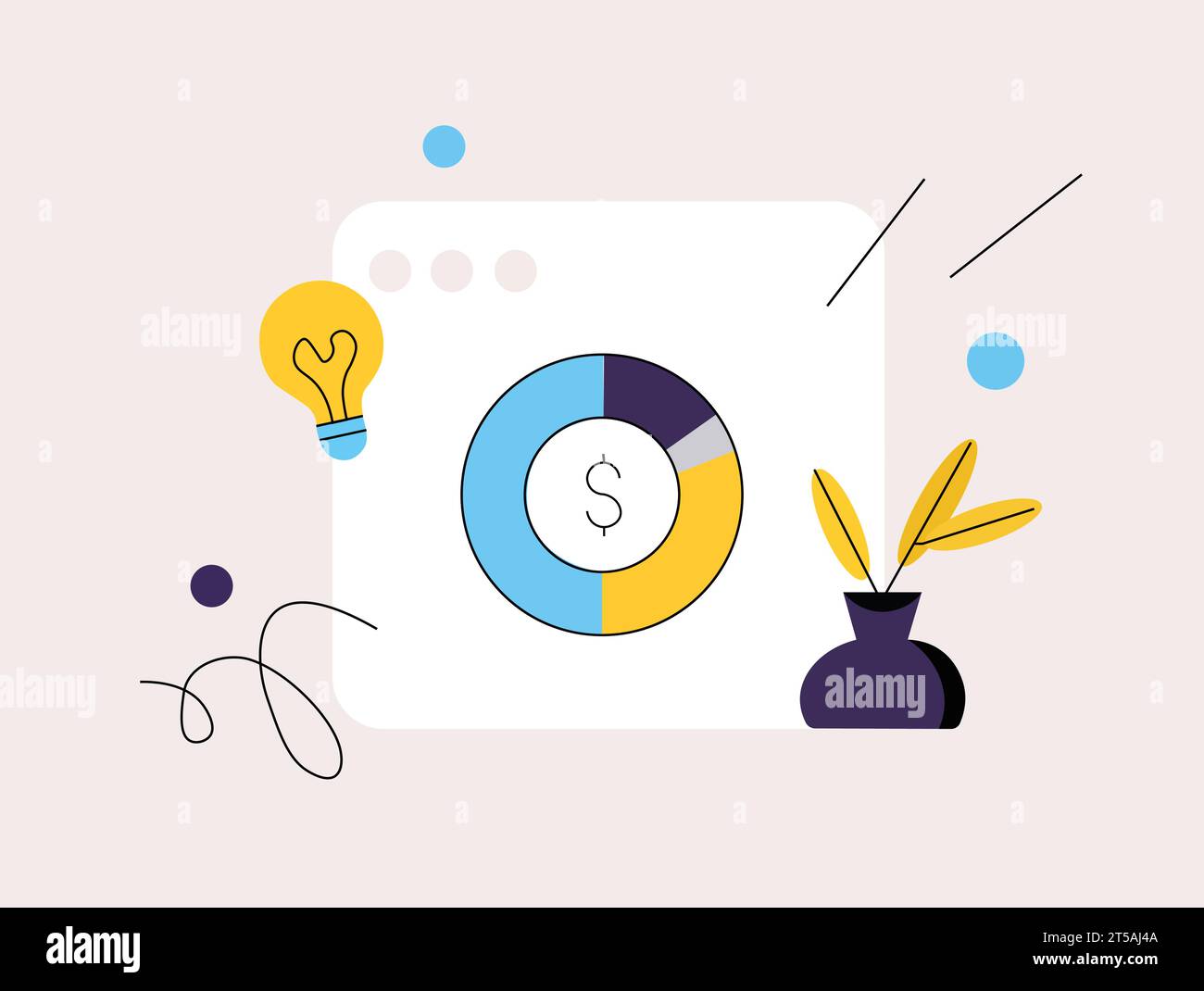 Business process concept. Successful business process. Flat vector ...