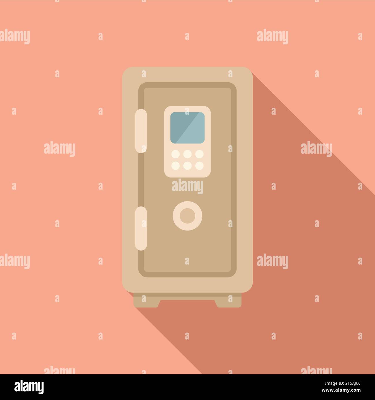 Money safe digital icon flat vector. Payment currency. Card change safe ...