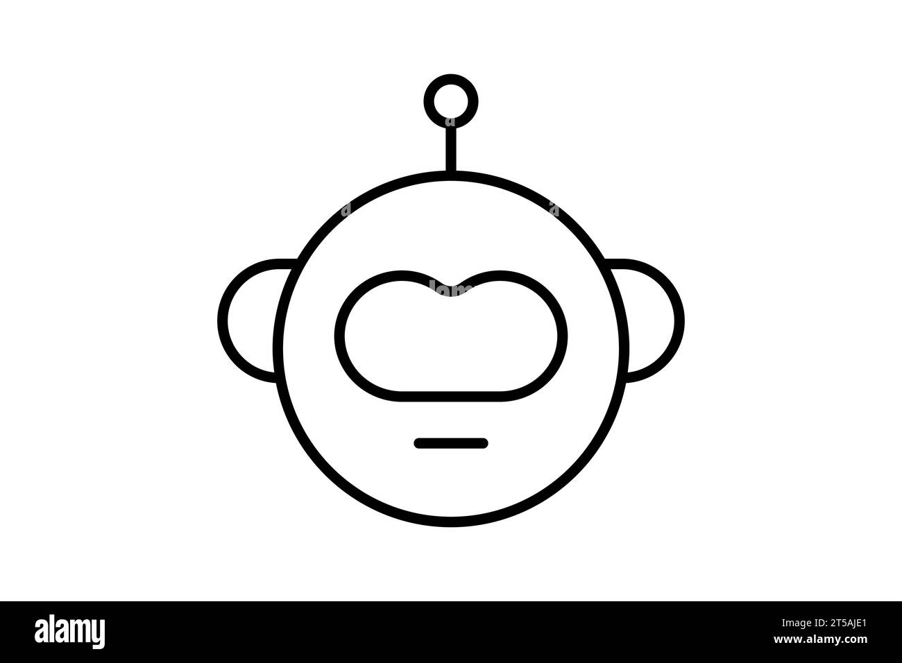robot head icon. icon related to device, artificial intelligence. line icon style. simple vector ...