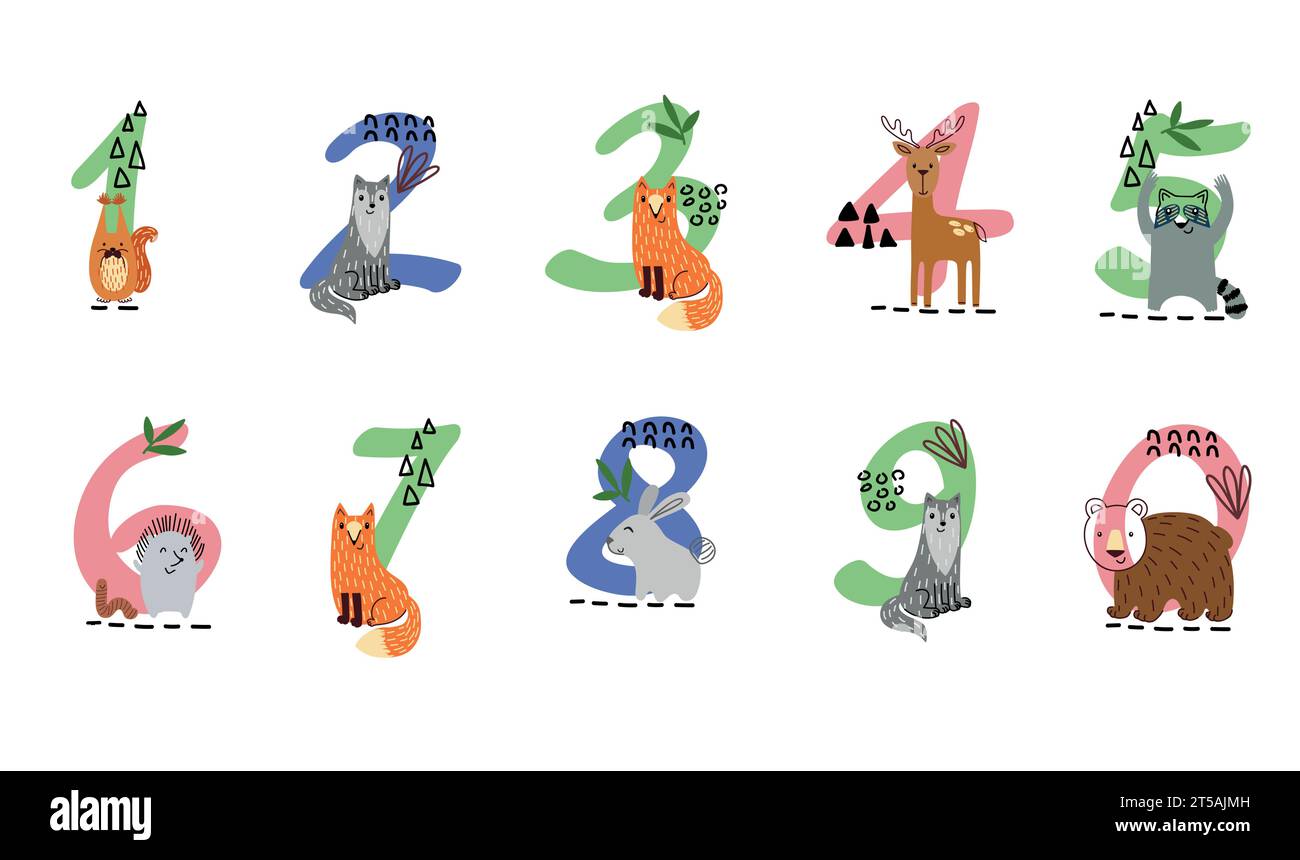 Drawn numbers Stock Vector Images - Alamy