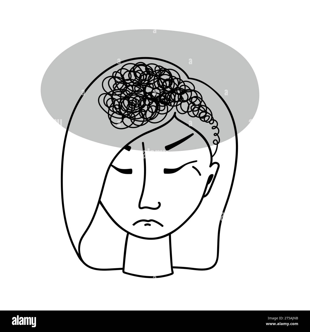 Stress and anxiety Black and White Stock Photos & Images - Alamy