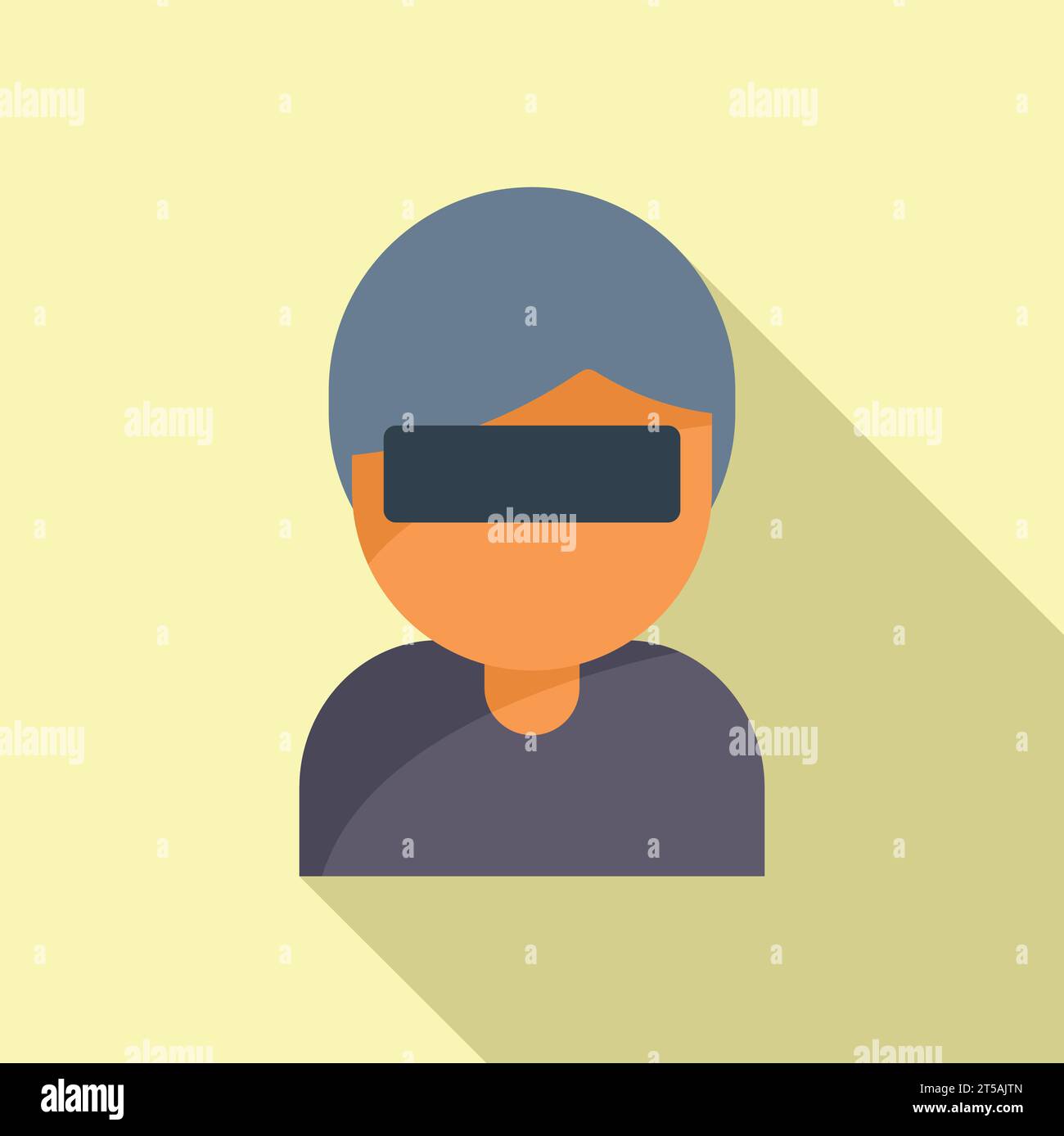 Hidden avatar face icon flat vector. Person user. People avatar mark ...