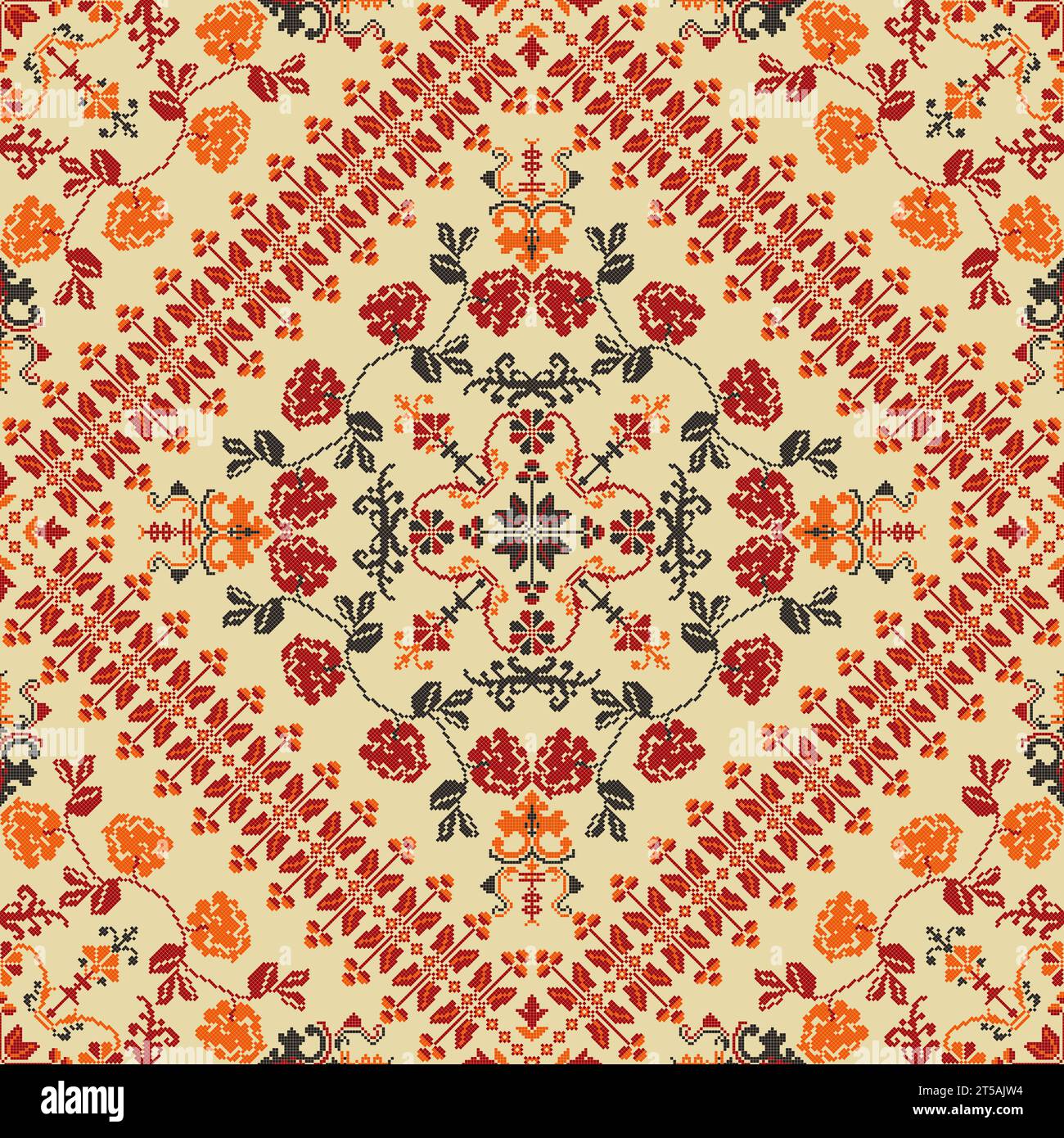 Traditional Polish embroidery vector pattern Stock Vector Image & Art ...