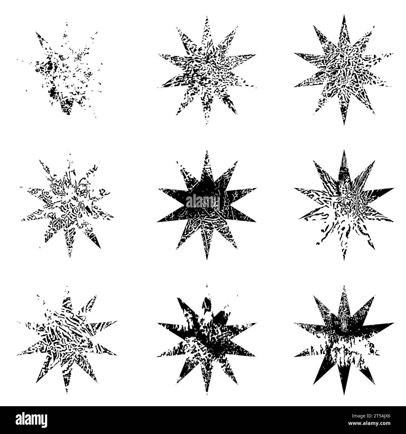 Grunge shapes star figure Stock Vector Image & Art - Alamy