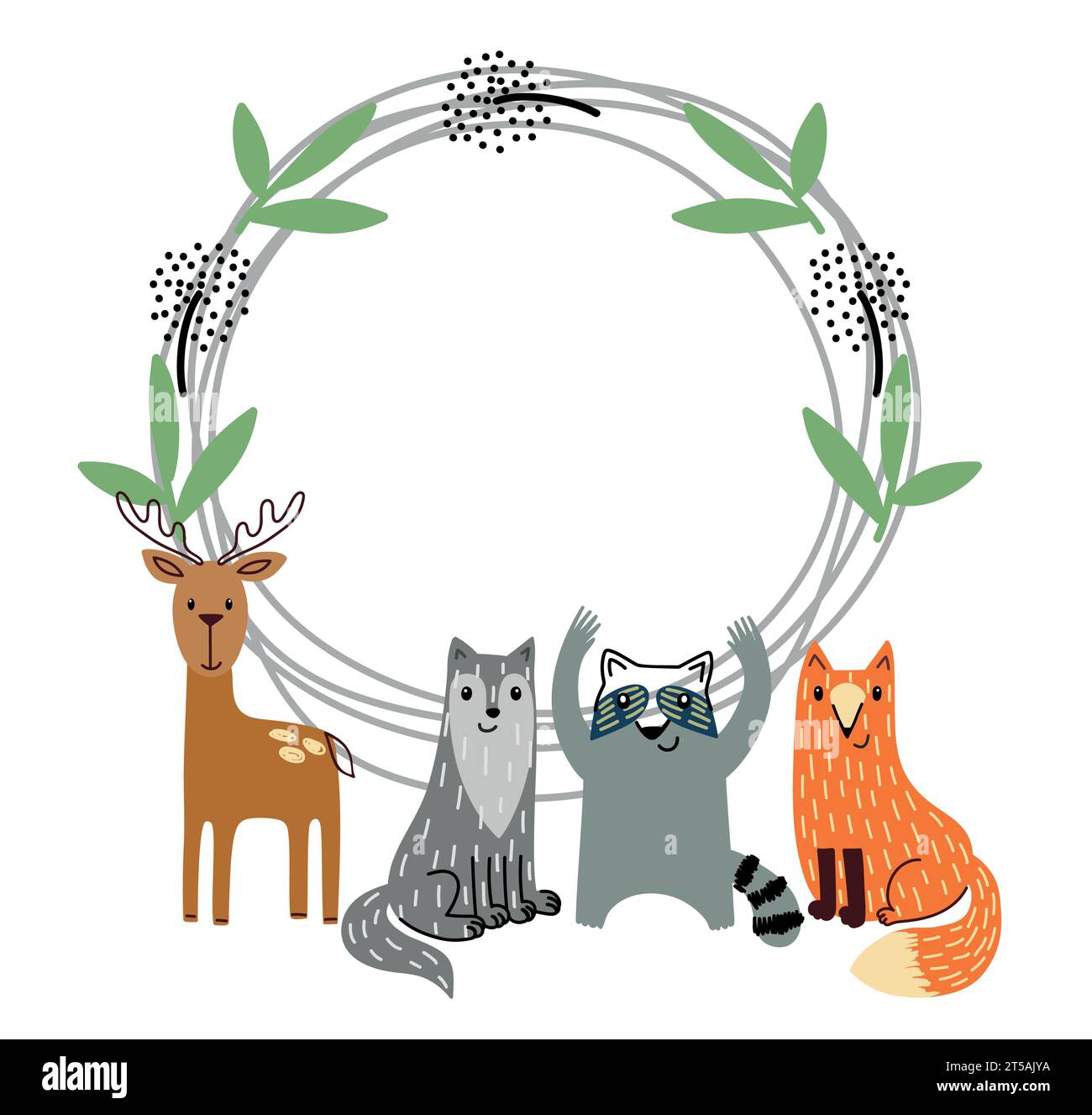 Vector forest frame Stock Vector Image & Art - Alamy