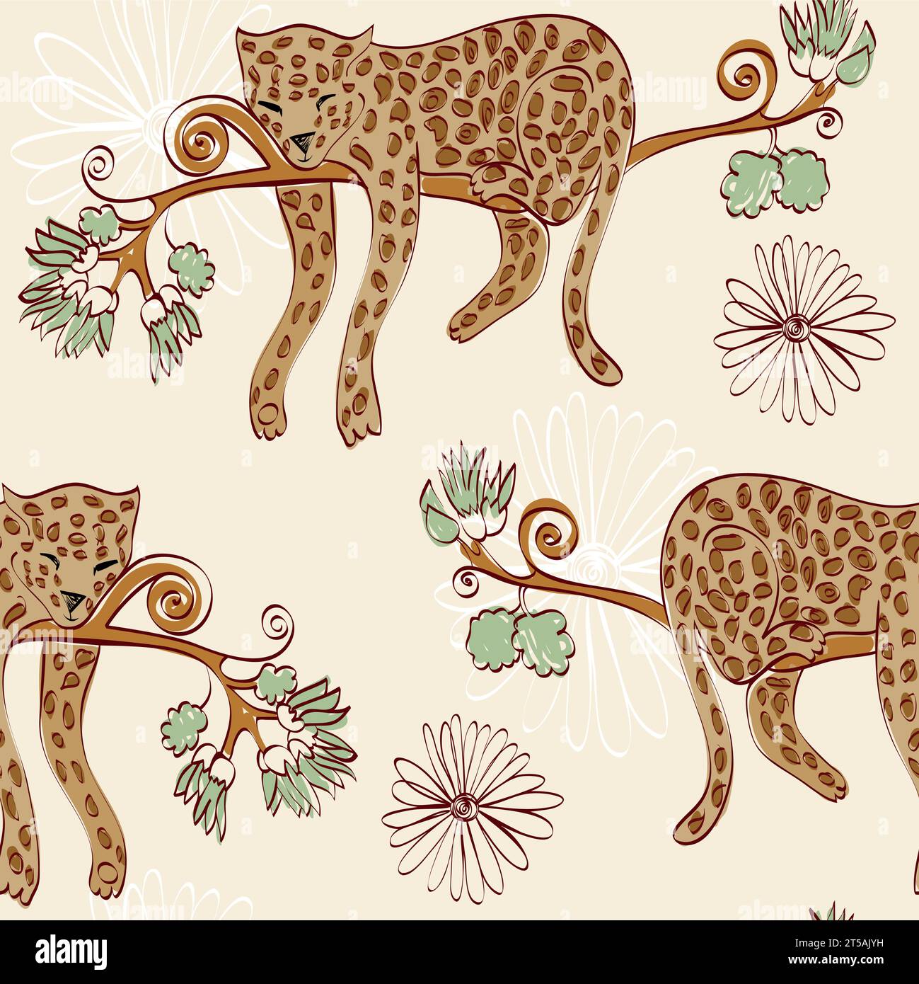 Amur leopard Stock Vector Images - Alamy