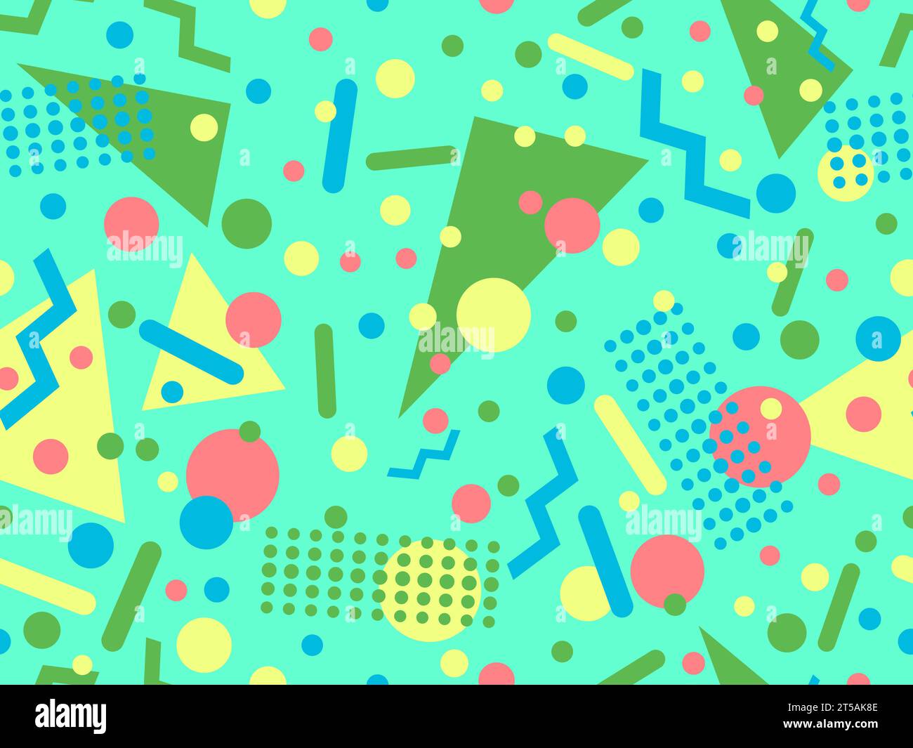 Memphis seamless pattern with geometric shapes in 80s and 90s style ...