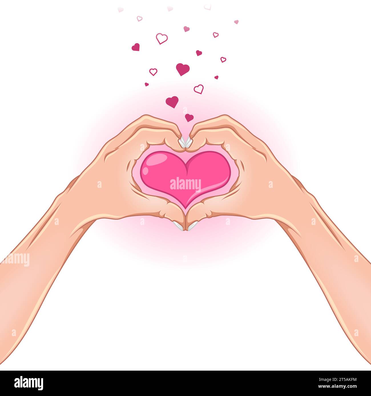 Vector design of hands forming a heart as a symbol of love Stock Vector ...