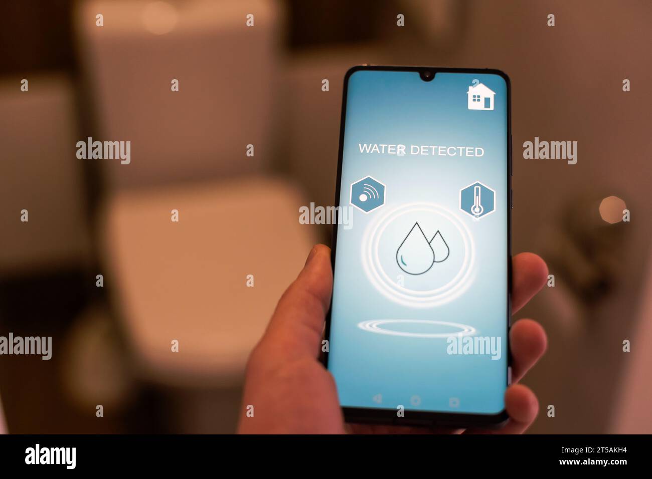 Water leak sensor alert , smart water sensor can automatically shut off ...