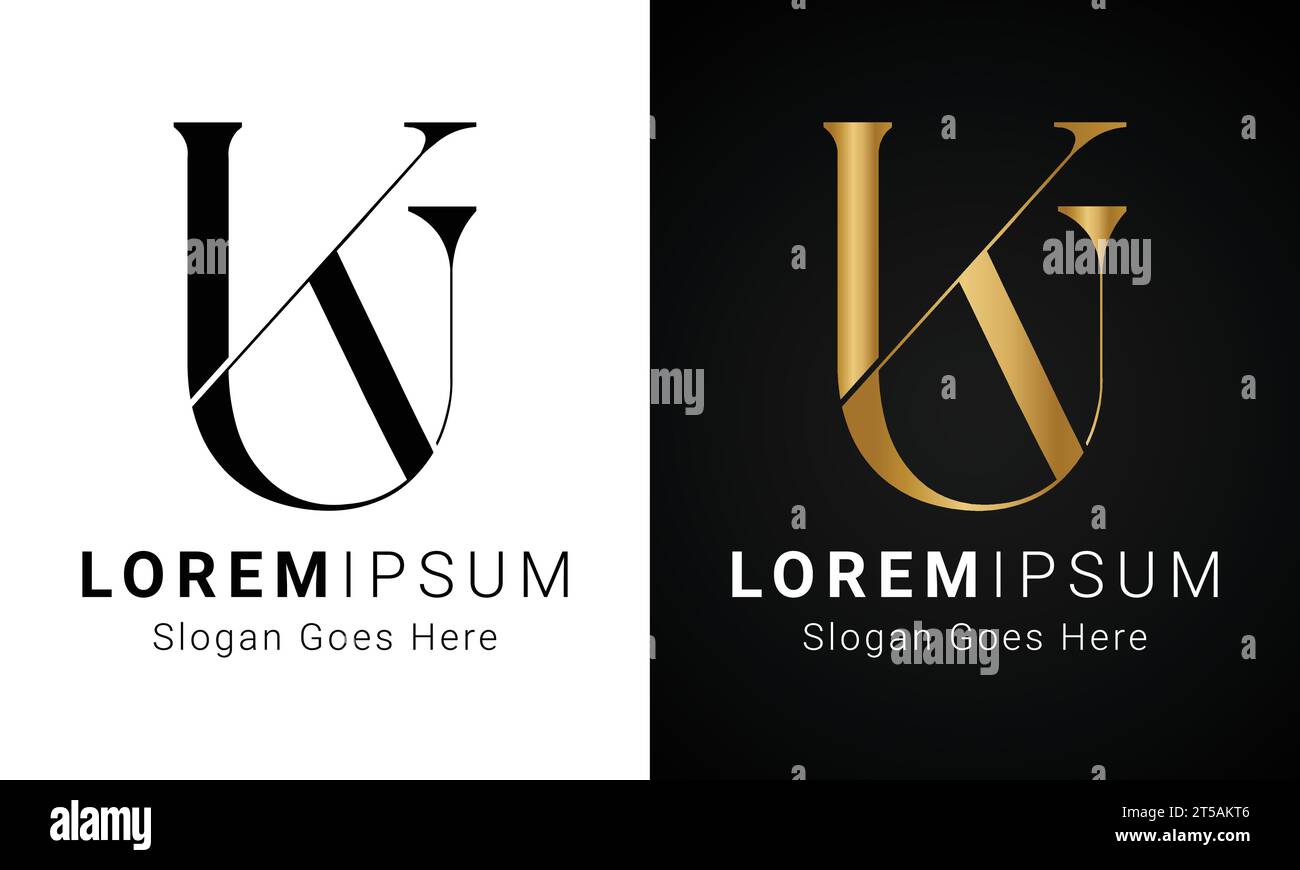 Luxury Initial UK or KU Monogram Text Letter Logo Design Stock Vector Image & Art - Alamy