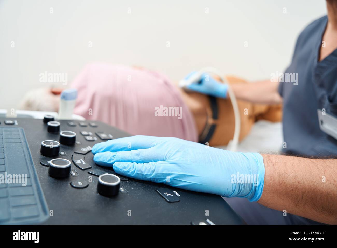 Ultrasound examination procedure in a medical center Stock Photo - Alamy