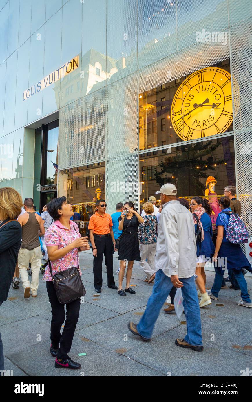 New York City, NY, USA, Large Crowd People Walking, Fifth Avenue ...