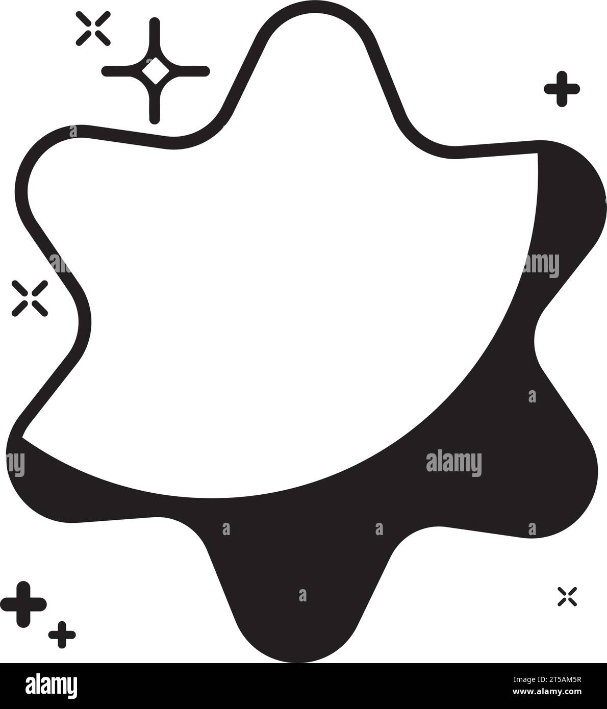 Isolated monochrome star shape icon Vector Stock Vector Image & Art - Alamy