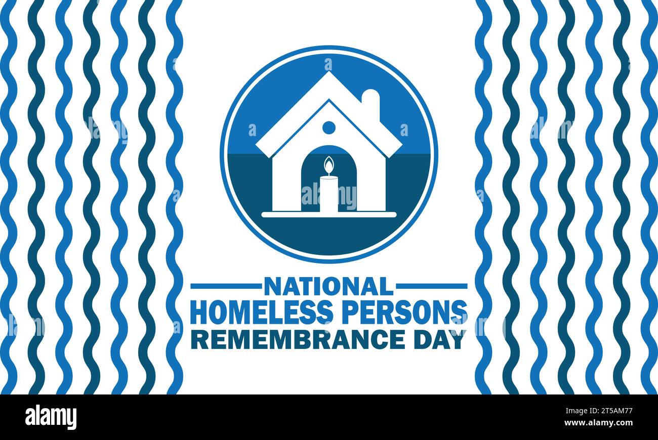 National Homeless Persons Remembrance Day. Vector illustration ...