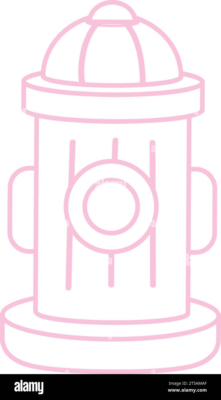 Isolated outline of a water hydrant icon Vector Stock Vector Image ...