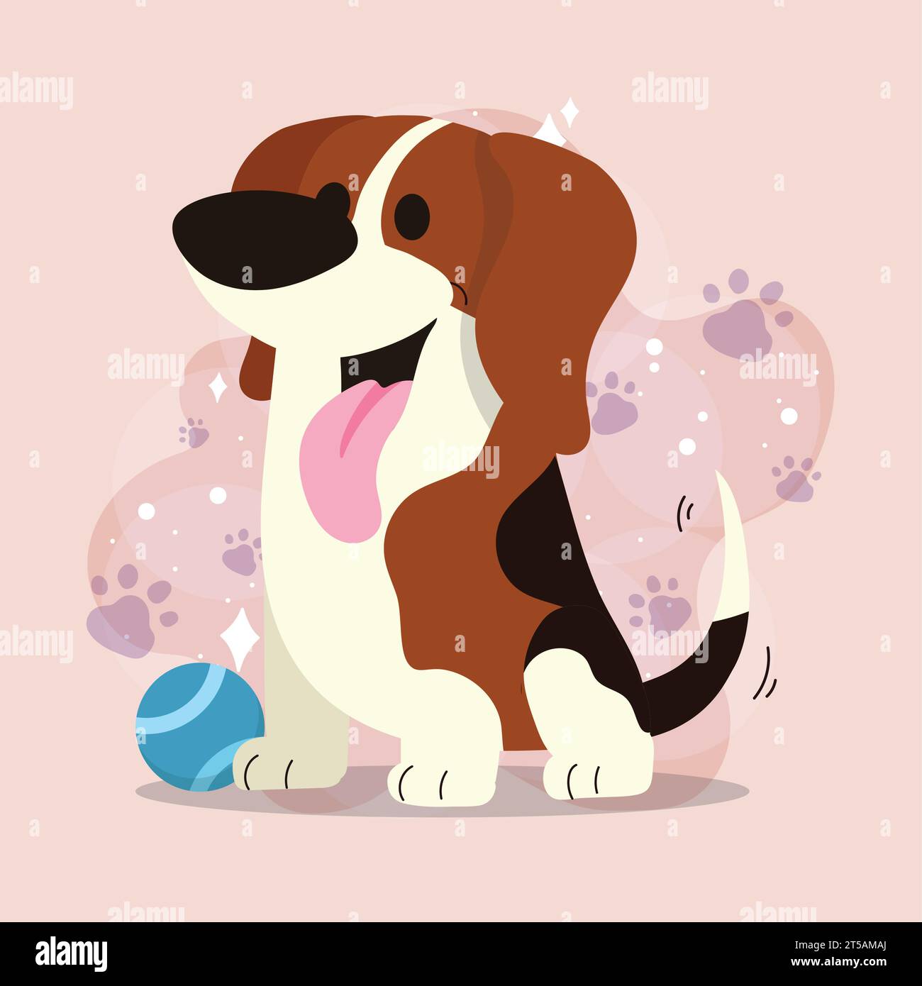 Cute beagle dog cartoon character Vector Stock Vector Image & Art - Alamy