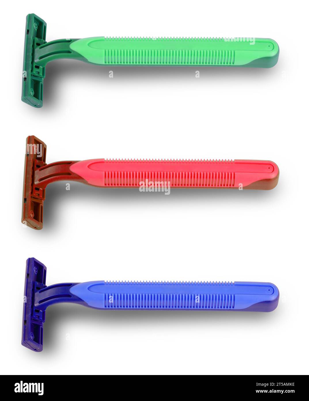 The Set of razors blade isolated on white background Stock Photo - Alamy