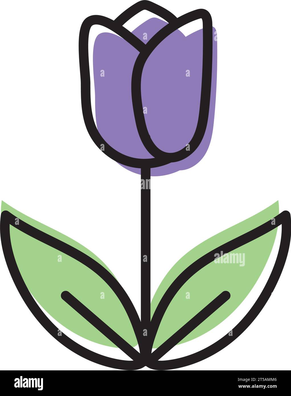 Isolated colored flower sketch icon Vector Stock Vector Image & Art - Alamy