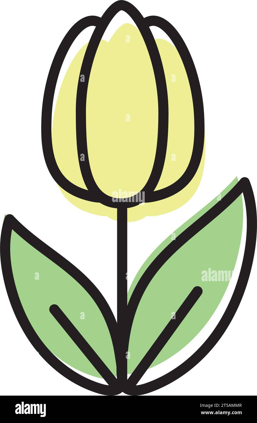 Isolated colored flower sketch icon Vector Stock Vector Image & Art - Alamy
