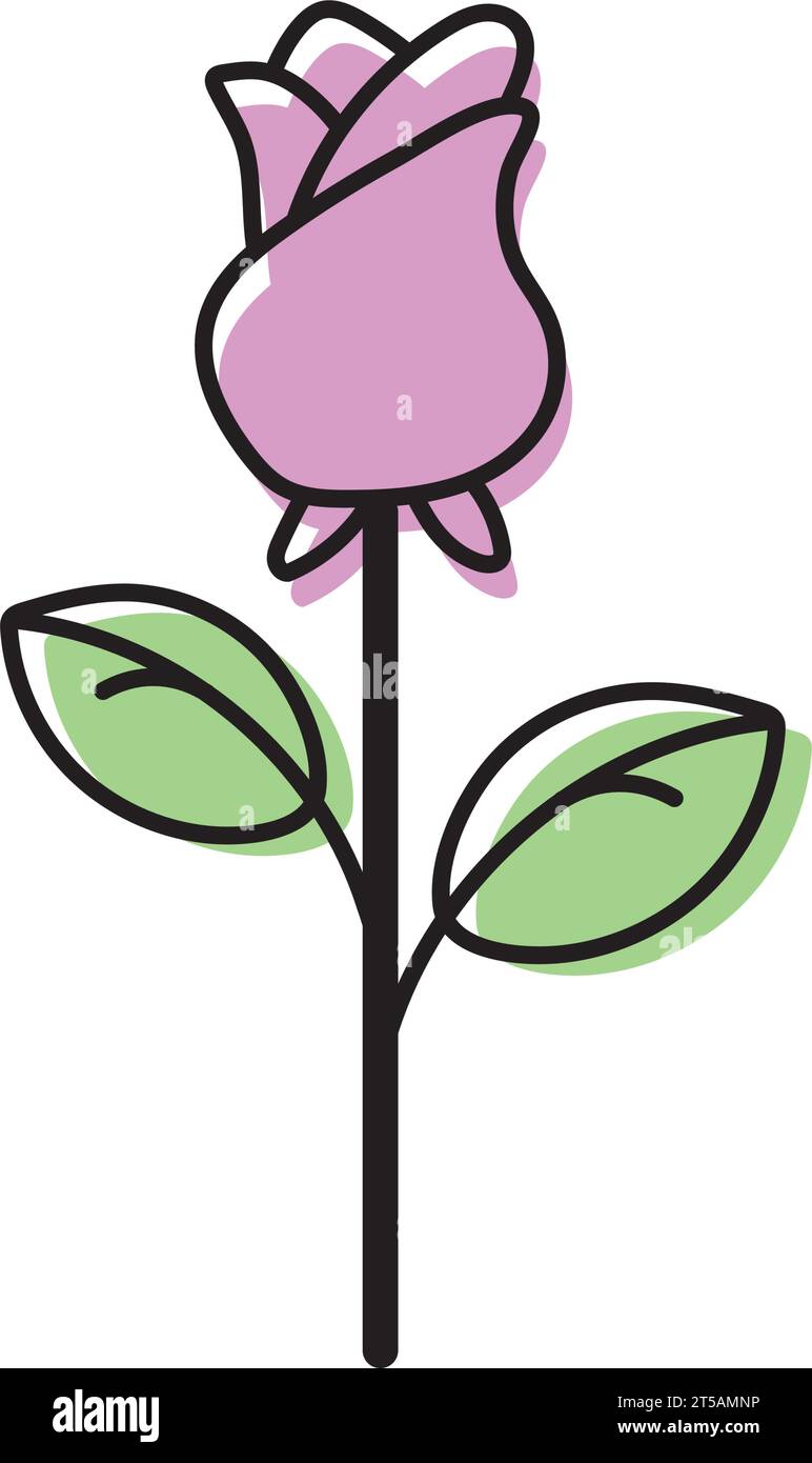 Isolated colored flower sketch icon Vector Stock Vector Image & Art - Alamy